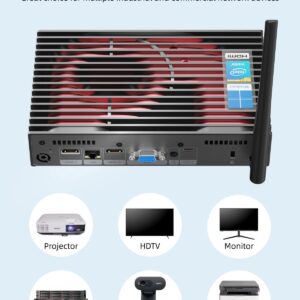 MeLE Fanless Mini PC Computer PCG35 J4125 8GB 128GB Windows-11-Pro Micro PC Support M.2 NVMe SSD 2.5" HDD/SSD 2X HDMI 4K +1x VGA Triple Display WiFi 6 Gigabit Ethernet BT5.2 on Business Office Home