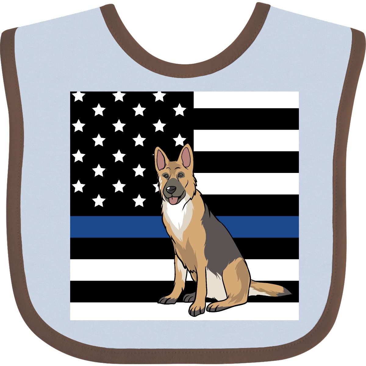 inktastic Police K 9 Blue Line Flag Baby Bib Navy Blue 3ac8e