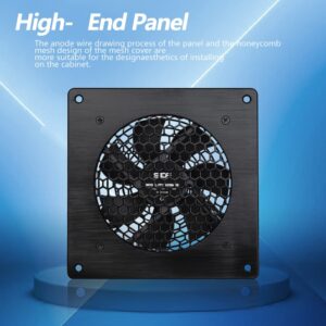 SCCCF USB cabinet 120MM fan Quiet Cooling Fan System 6" with Speed Control, for Home Theater AV Cabinets