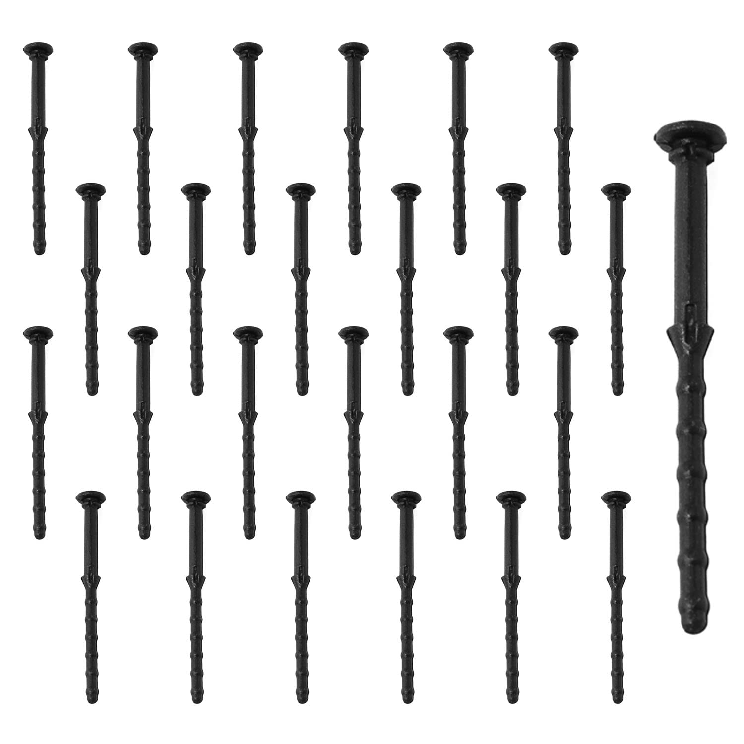 ZRM&E 25pcs 67mm Screw Pin Rivet Rubber Screw for Fan with Closed Screw Mount Silicone Screws Noise Reduction Equipment, Black