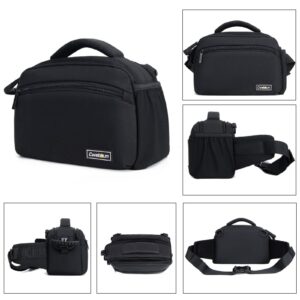 Cwatcun Waist Camera Case DSLR SLR Bag Sling Shoulder Camera Bag Water Resistant Pack for Camera Carrying Case for photographer Hiking Shooting Traveling Men Women