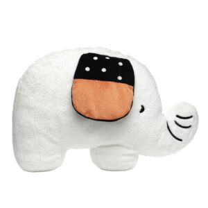 lambs & ivy jungle elephant pillow plush white