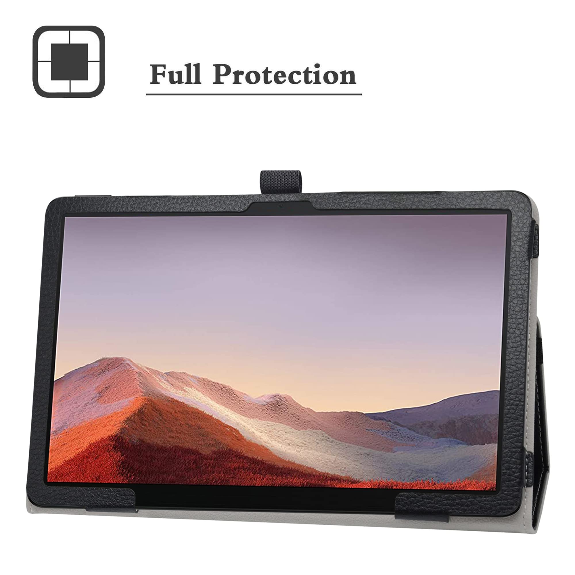 JRTAL Compatible with TCL Tab Pro 5G Case/TCL TABMAX 10.4 Case,Premium PU Leather Slim Stand Cover for 10.36" TCL Tab Pro 5G TCL-9198S/TCL TABMAX 10.4 9296Q Tablet(Not fit TCL Tab 10 5G 9183),Black