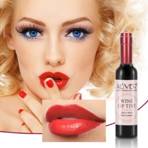 Wine Lip Tint, Lip Stain Long Lasting Waterproof, 6 Colors /Set Wine Bottles Lipstick Matte Lip Gloss, Moisturizing and Non Stick Cup Liquid Lip Tint Stain, Not Smudge Lip Makeup Natural Lipstick