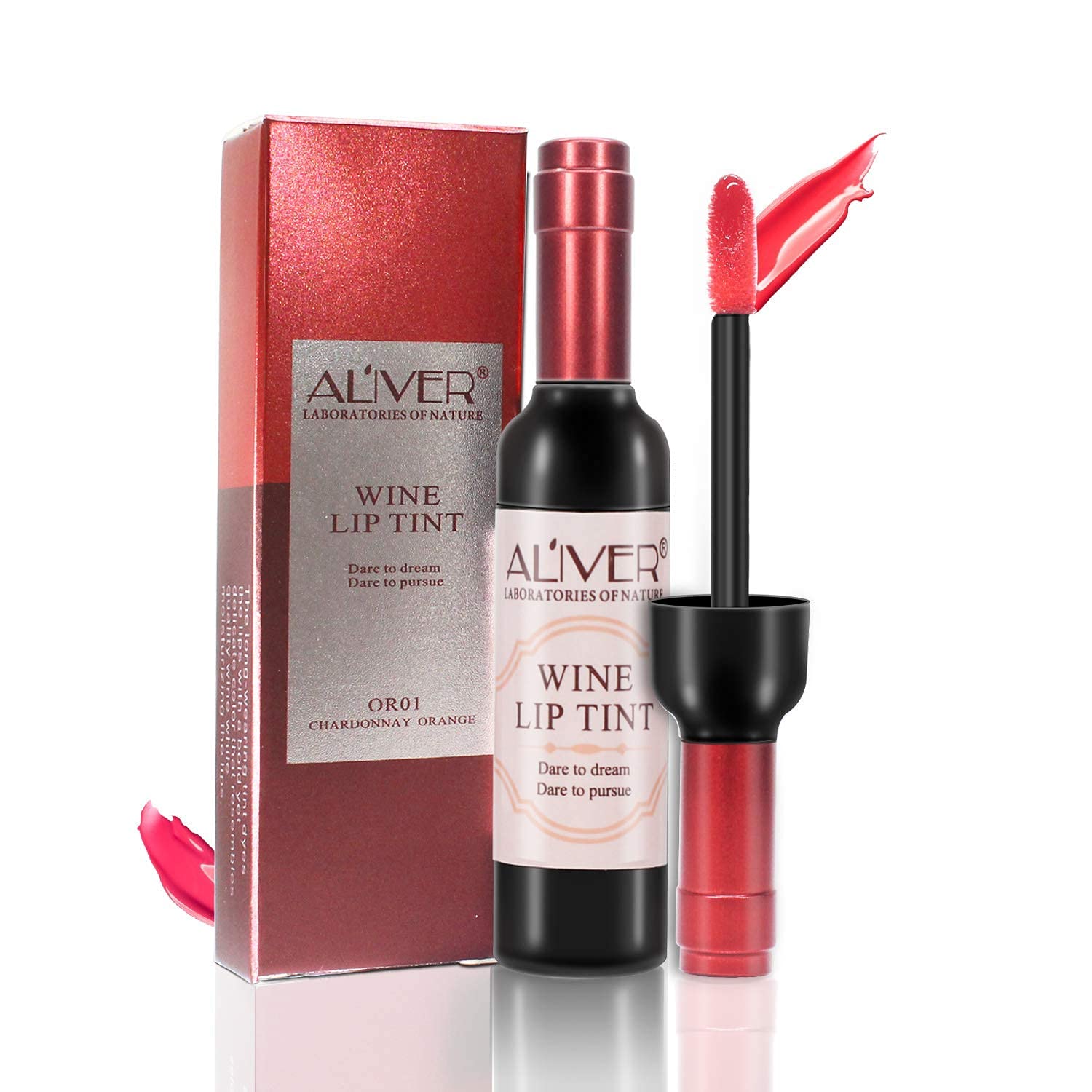 Wine Lip Tint, Lip Stain Long Lasting Waterproof, 6 Colors /Set Wine Bottles Lipstick Matte Lip Gloss, Moisturizing and Non Stick Cup Liquid Lip Tint Stain, Not Smudge Lip Makeup Natural Lipstick