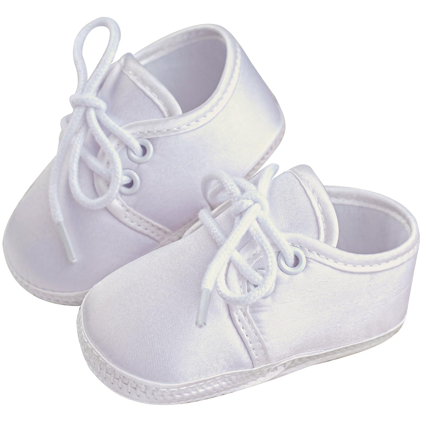 Booulfi Baby Boy Shoes 0-3 Months Walking White Infant Newborn Shoes Booties Easter Baptism Christening Outfits Gifts for Boys Girls