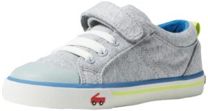 see kai run - tanner sneaker for little kids, gray jersey/lime, toddler 7