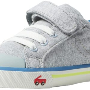 See Kai Run - Tanner Sneaker for Little Kids, Gray Jersey/Lime, Toddler 7