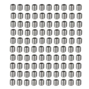 bnafes m2.5 x 3mm stainless steel hex grub screw internal hex drive cup allen head socket point set screws for door handles100 pcs