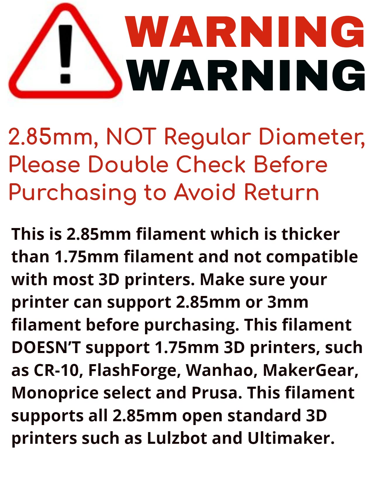 2.85mm(3mm) ABS Filament 2.85mm White ABS, 1kg Heat Resistant ABS - Polymaker PolyLite ABS 3D Printer Filament 2.85mm White Filament, Print with 2.85mm Openning 3D Printers Only