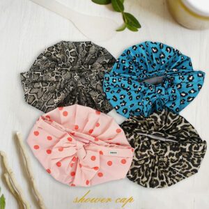 2 pieces of Shower Cap, Improved Design High-Quality Shower Cap for Women, Lightweight,100% Waterproof, Reusable bonnets for black women. (Venetian style)