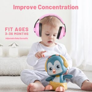 Baby Noise Cancelling Headphones, Toddler Ear Protection (0-3 Years),Baby Plane Travel Essentials,Newborns Sound Proof Ear Muffs for Flying,Infant Airplane Must Have Accessories for Hearing Protection