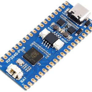 waveshare RP2040-Plus Board (Without Header), Pico-Like MCU Board Based on Raspberry Pi RP2040, Dual-Core Arm Cortex M0+ Processor Onboard 4MB Flash,USB-C Connector, Recharge Header,etc