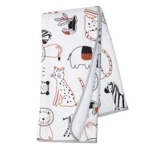 Lambs & Ivy Jungle Baby Blanket 718034 White