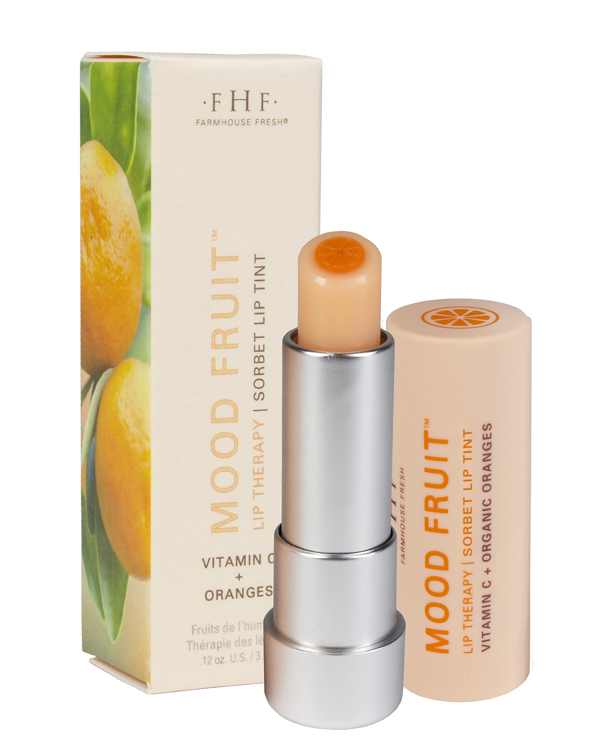 FarmHouse Fresh Orange Mood Fruit Lip Therapy, 0.12 oz.