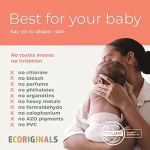 Ecoriginals Eco Disposable Diapers | Newborn Baby Size 0, 0-10lbs | 1 Pack, 30 Count | Plant-Based, Non-Toxic