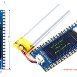 waveshare RP2040 MCU Board with Pre-Soldered Header, Onboard 0.96inch 160x80 IPS LCD Display, Pico-Like MCU Board Based on Raspberry Pi RP2040, Dual-Core Arm Cortex M0+ Processor