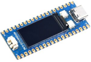 waveshare rp2040 mcu board with pre-soldered header, onboard 0.96inch 160x80 ips lcd display, pico-like mcu board based on raspberry pi rp2040, dual-core arm cortex m0+ processor