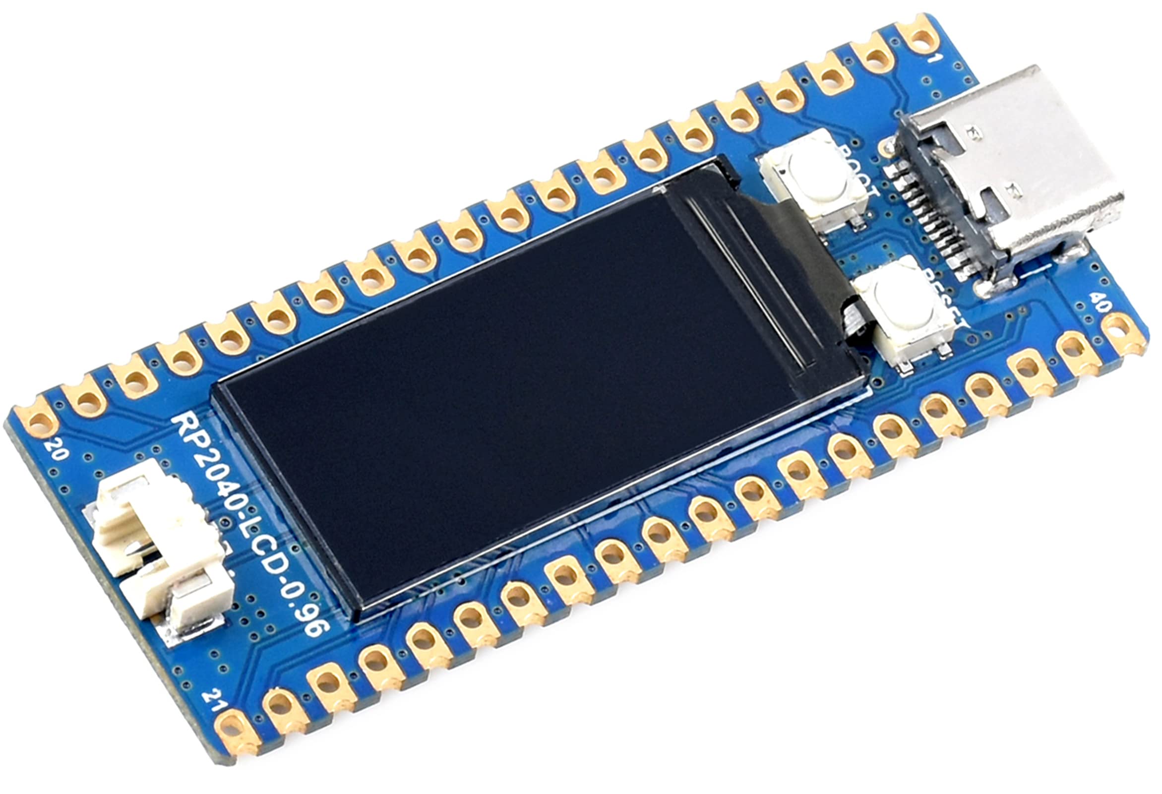 waveshare RP2040 MCU Board with Pre-Soldered Header, Onboard 0.96inch 160x80 IPS LCD Display, Pico-Like MCU Board Based on Raspberry Pi RP2040, Dual-Core Arm Cortex M0+ Processor