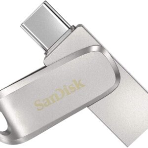 SanDisk Ultra 32GB Type-C Dual Drive Luxe Flash Drive for Microsoft Surface Pro 8, Surface Pro X, Surface Laptop Studio Tablets (SDDDC4-032G-G46) Gen 1 Bundle with (1) Everything But Stromboli Lanyard