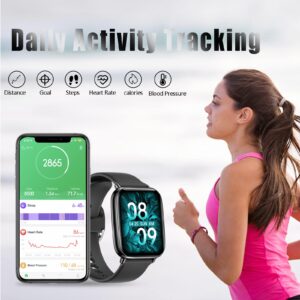 Doflamingshiny Smart Watch, 1.69'' HD Full Touch Screen Smartwatch for Android and iOS Phones, IP68 Waterproof Fitness Tracker with Heart Rate, Sleep Smart Watches for Men Women 24 Sports Modes