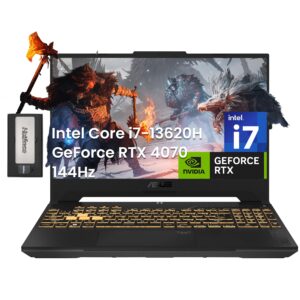 asus 2021 tuf gaming f15 15.6" fhd 144hz laptop, intel 8-core i7-11800h cpu, 32gb ram,1tb pcie ssd, backlit keyboard, geforce rtx 3050 graphics, hd webcam, windows 10, gray, 32gb snowbell usb card