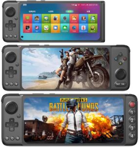 gpd xp 6.81 inches modularity design handheld gaming console 2400x 1080 resolution touchscreen android 11 portable video game player cpu mediatek helio g95,8 core,6gb ram/128gb storage