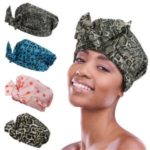 2 pieces of shower cap, improved design high-quality shower cap for women, lightweight,100% waterproof, reusable bonnets for black women. (venetian style)