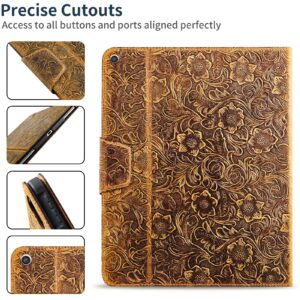 Gexmil Case for iPad 9.7 Inch 2018/2017,with Built-in Apple Pencil Holder,applies Cowhide Folio Cover for iPad 6th Gen / 5th Gen Genuine Leather case,Also applies to iPad Air 2/iPad Air/pro 9.7