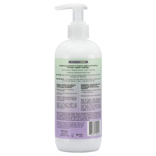 EDEN BodyWorks Lavender Aloe Hydrating Cowash Cleansing Conditioner for Curly Hair, Kinky & Wavy - Remove Buildup & Residue Between Shampooing - 12 oz Jar