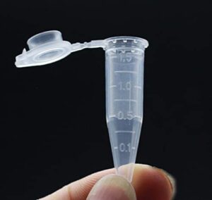 eorta 500 pcs 1.5 ml conical test tubes polypropylene cryovial tubes with snap cap bulk clear graduated tube bottles sample vial container for science, labs, crafts