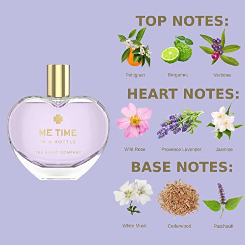 THE HEART COMPANY | Me Time in a bottle | Lavender Perfume for women | Vegan Women's Eau de Parfum Fragrance Spray 75ml - 2.5 fl.oz.