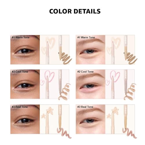 COLORGRAM Under Eye Highlighter Stick 02 Cool Tone | Silky-Smooth Long-Lasting Highlighter & Contouring Stick for Smudge-Proof, Shining Daily Makeup | K-Beauty Face Highlighters & Luminizers