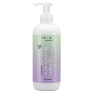 eden bodyworks lavender aloe hydrating cowash cleansing conditioner for curly hair, kinky & wavy - remove buildup & residue between shampooing - 12 oz jar