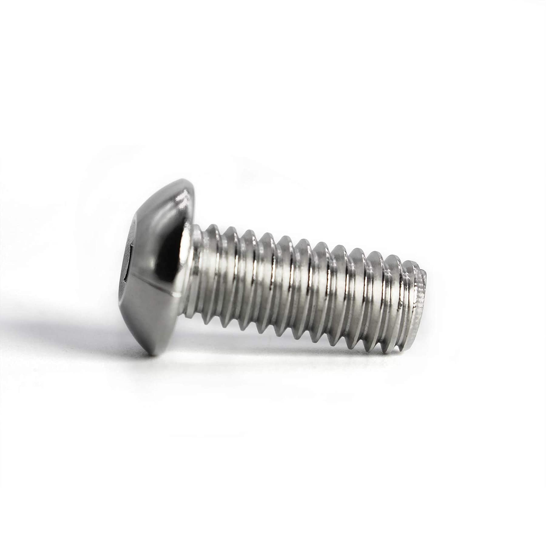 M8 x 10mm Button Head Socket Cap Screws Bolts, 304 Stainless Steel, Bright Finish, Metric Allen Hex Drive, Fully Threaded, 25PCS