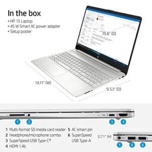 HP 15 Laptop, 11th Gen Intel Core i5-1135G7 Processor, 8 GB RAM, 256 GB SSD Storage, 15.6-inch Full HD (1920 x 1080) Display, Windows 11 Home, 802.11ac, Bluetooth, W/Valinor Accessories