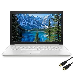 new hp 17.3" fhd ips display laptop, 11th gen quad-core intel core i5-1135g7(beats i7-8500), backlit keyboard, bundle with hdmi, windows 11 home, silver (8gb|256gb ssd)