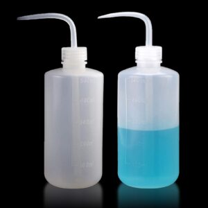 canethy tattoo wash bottle, 2pcs squeeze bottle 500ml 16oz plastic safety wash bottle ldpe squirt bottle tattoo bottle for laboratory supplies tattoo supplies watering tools