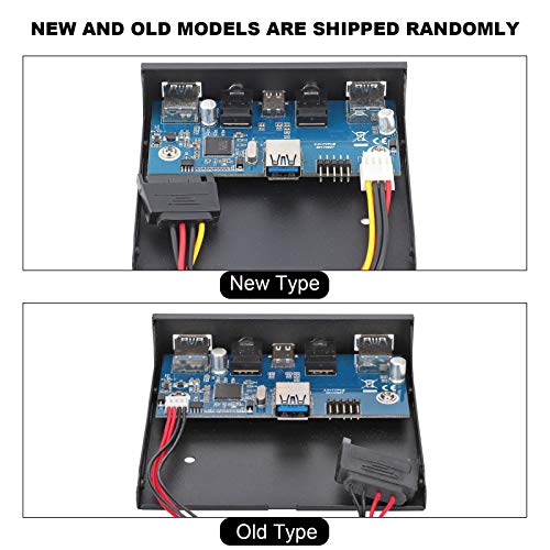 4071-3008 Soft Drive Front Panel 5Gbps, 3.5Inch USB 3.1 Floppy Disk Drive Front Panel, Type C Interface Plugged, High Fidelity Audio Interface with a Separate Switch