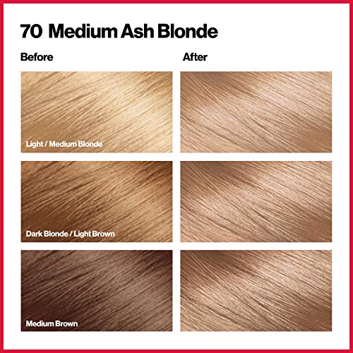 Revlon Permanent Hair Color, Permanent Blonde Hair Dye, Colorsilk with 100% Gray Coverage, Ammonia-Free, Keratin and Amino Acids, Blonde Shades (Pack of 3)