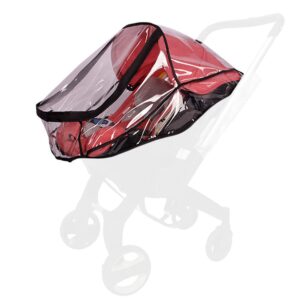 icaicoyo baby stroller car seat rain cover compatible with doona stroller car seat, baby weather shield stroller raincover travel accessory infant pushchair buggy ventilated wind rain shield