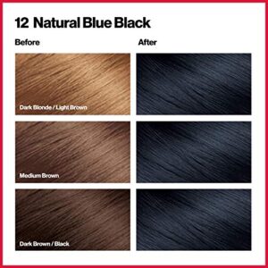 Revlon Permanent Hair Color, Permanent Black Hair Dye, Colorsilk with 100% Gray Coverage, Ammonia-Free, Keratin and Amino Acids, Black Shades (Pack of 3)