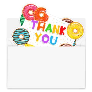 Simimi art Donut Kids Thank You Cards, Fill In Thank You Notes For Kid, 30 Thank You Cards 30 Envelopes