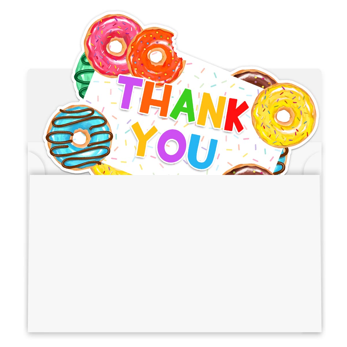 Simimi art Donut Kids Thank You Cards, Fill In Thank You Notes For Kid, 30 Thank You Cards 30 Envelopes