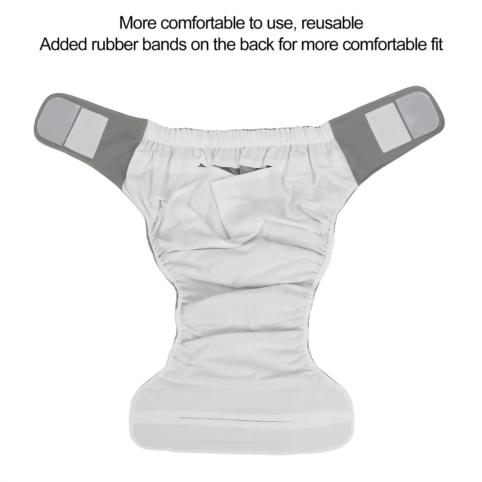 Cloth Adult Diaper, Good Absorption Breathable Reusable Adult Nappy Soft Comfortable for The Elderly for Pregnant Women for The Disabled