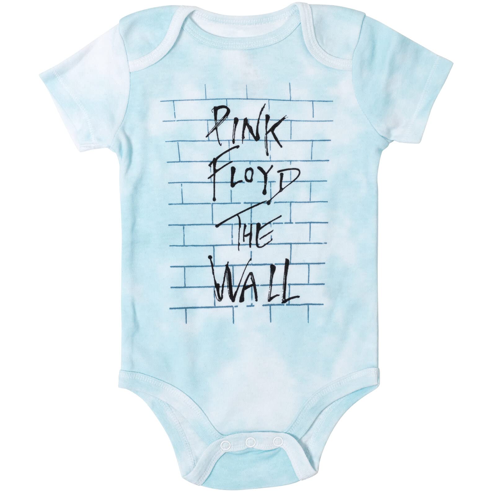 Pink Floyd Newborn Baby Boys 3 Pack Bodysuits Black/Grey/Blue 0-3 Months