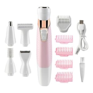 electric razors for women, lady shaver facial hair remover for women face eyebrow nose legs pubic hair bikini trimmer, flawless painless hair removal razor usb rechargeable and waterproof