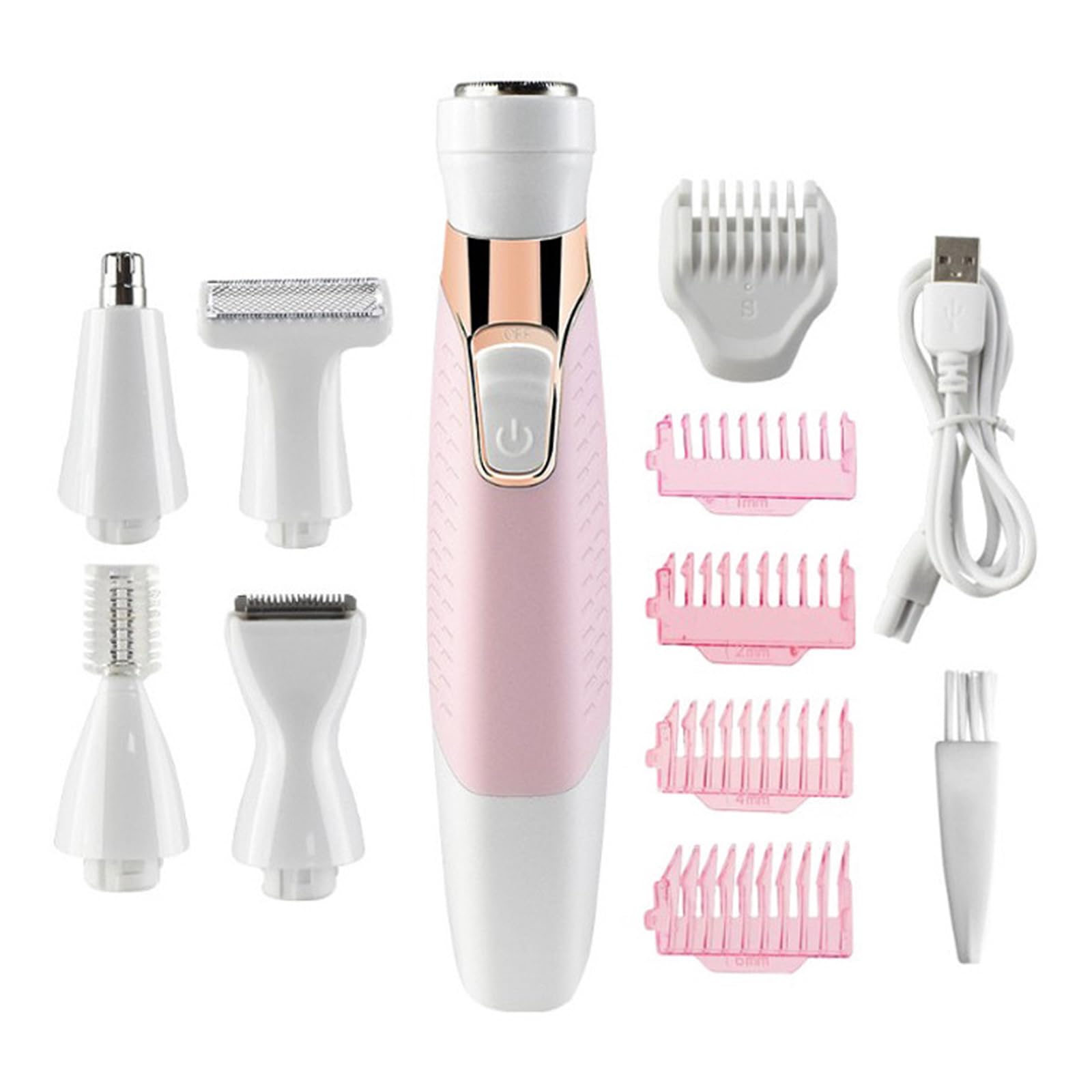 Electric Razors for Women, Lady Shaver Facial Hair Remover for Women face Eyebrow Nose Legs Pubic Hair Bikini Trimmer, Flawless Painless Hair Removal Razor USB Rechargeable and Waterproof