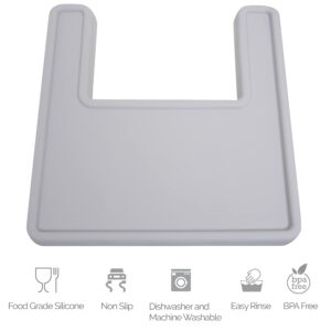 Silicone Full Cover Placemat for IKEA Antilop High Chair, BPA Free, Dishwasher Safe, ezpz Baby Led Weaning Plate, Baby Finger Food