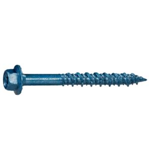 torquemaster star drive hex washer head masonry screws, 100 pieces with drill bit - 5/16" x 4" concrete masonry screws, rust resistant high strength hex head screws and drill bit